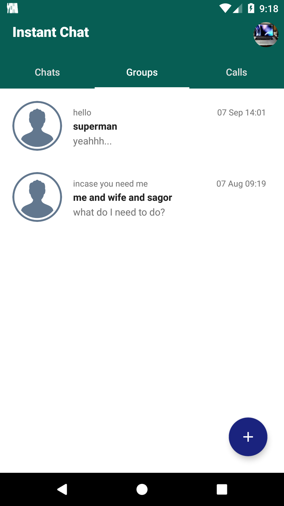 InstantChat - Chat App Inspired by Whatsapp by GrandSources | CodeCanyon